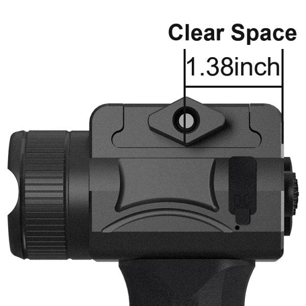 2000 Lumens Rechargeable Foregrip Tactical Flashlight with Green Laser ...