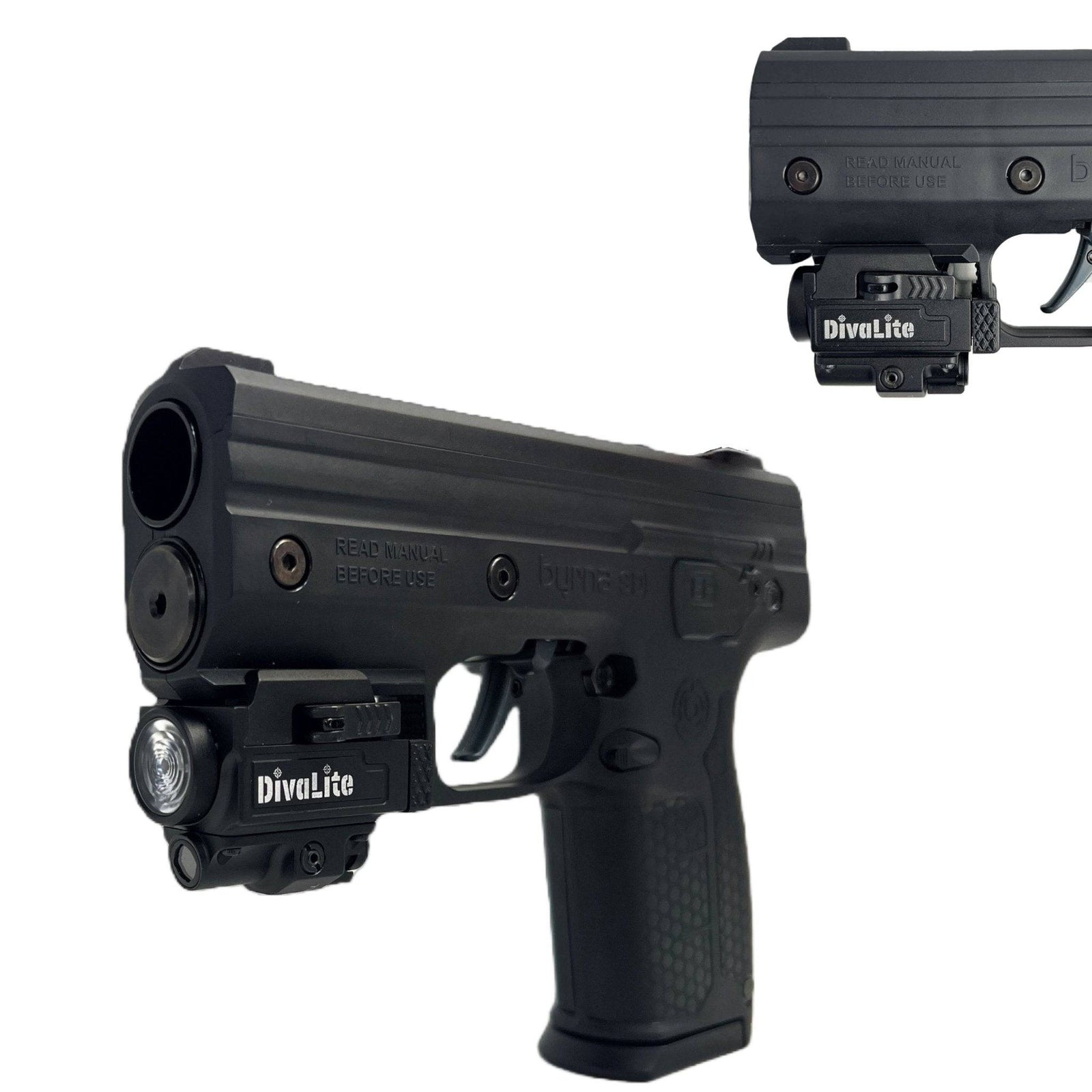 Divalite 800lm LED Tactical Flashlight & Green Laser Combo Fits All ...