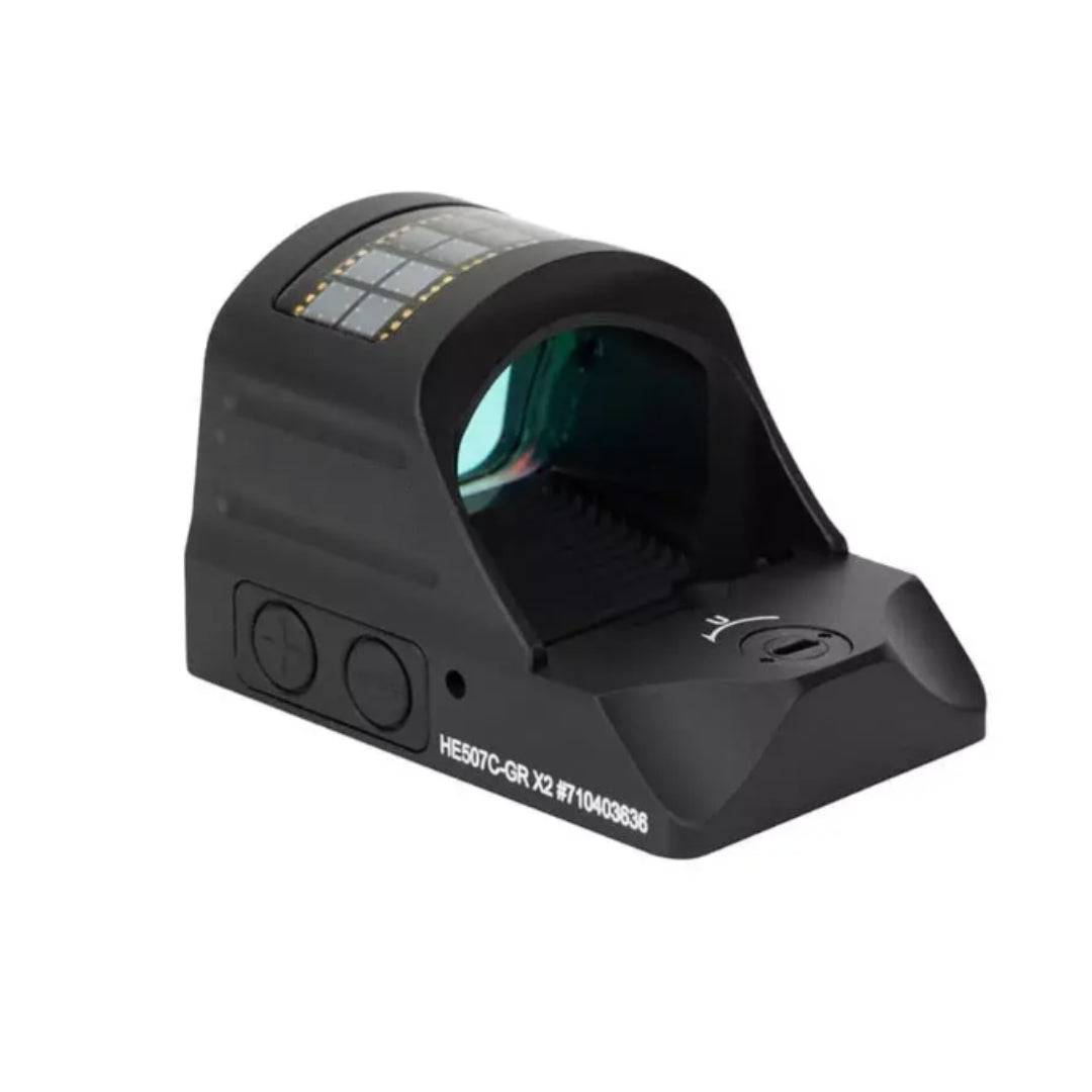 Solar-Powered X2 Open Reflex Optical Sight with 8 MOA Red Dot for Byrna ...